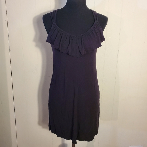 Roxy | Swim | Roxy Swim Black Strappy Ruffle Cover Up S Beach Vacation ...